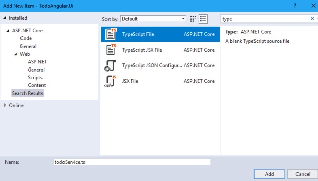 How To Create To-Do CRUD Operation With ASP.NET MVC Core, Angular 4.0